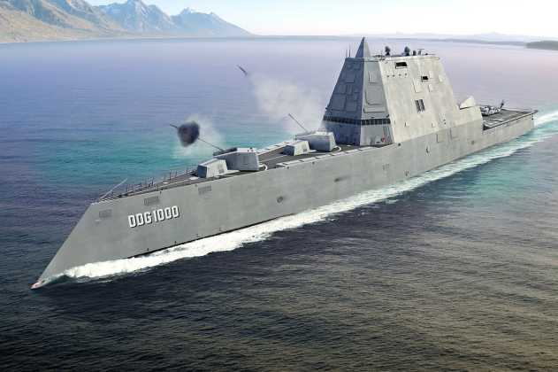 US Navy's most advanced warship, USS Zumwalt departs Bath Iron Works ...