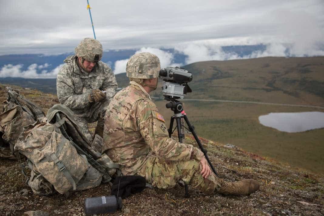 US Army Field Artillery Soldiers test new laser targeting system ...