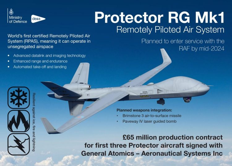 UK Orders First 3 Protector Drones in £65M Contract | DefenceTalk
